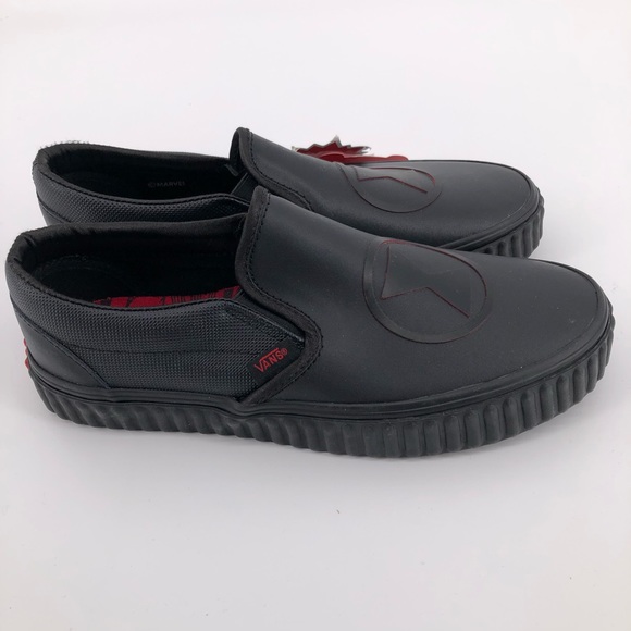Vans | Shoes | Vans X Marvel Black Widow Classic Slipon Shoe | Poshmark